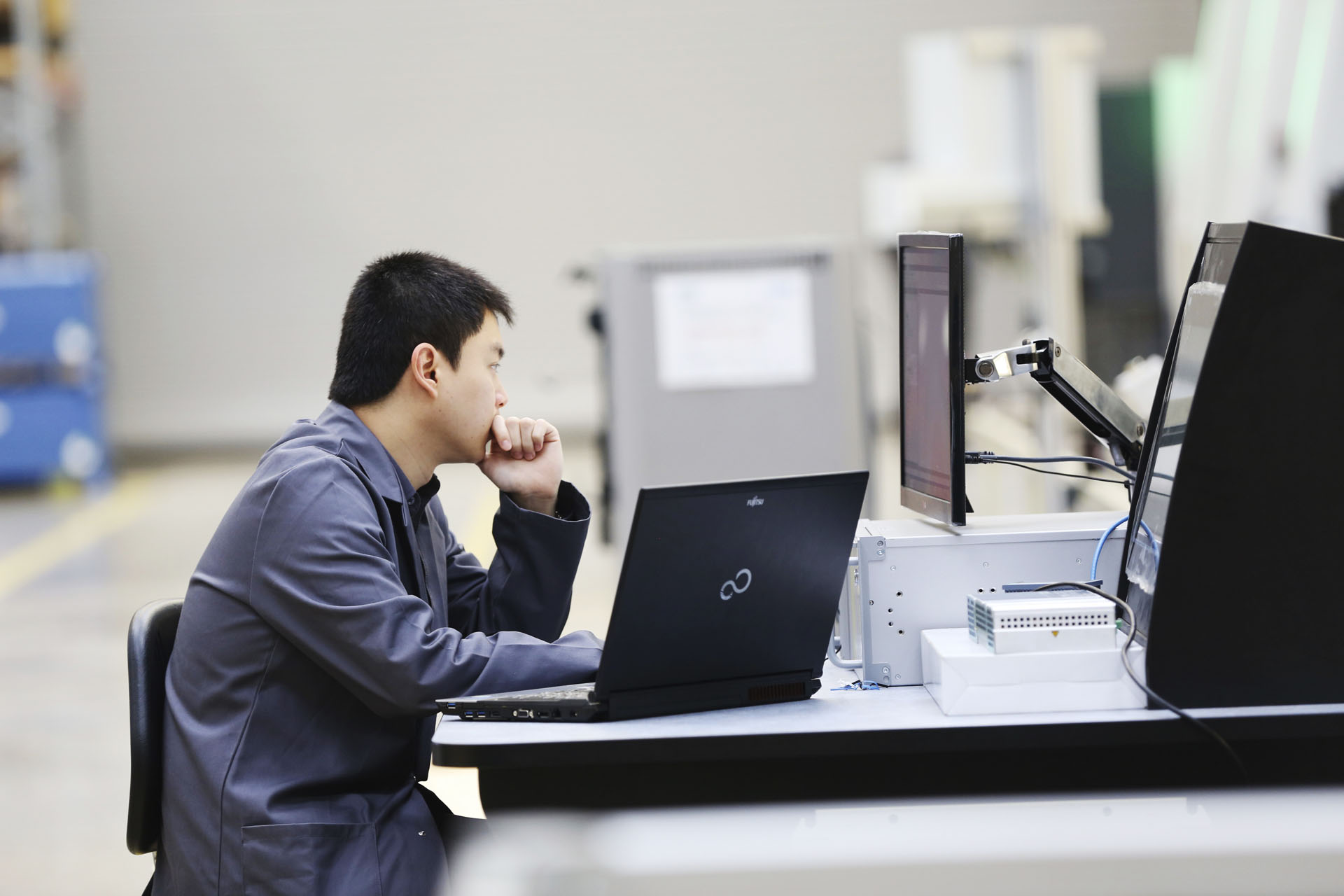 Photo of student using a computer – Emerging Skills Project